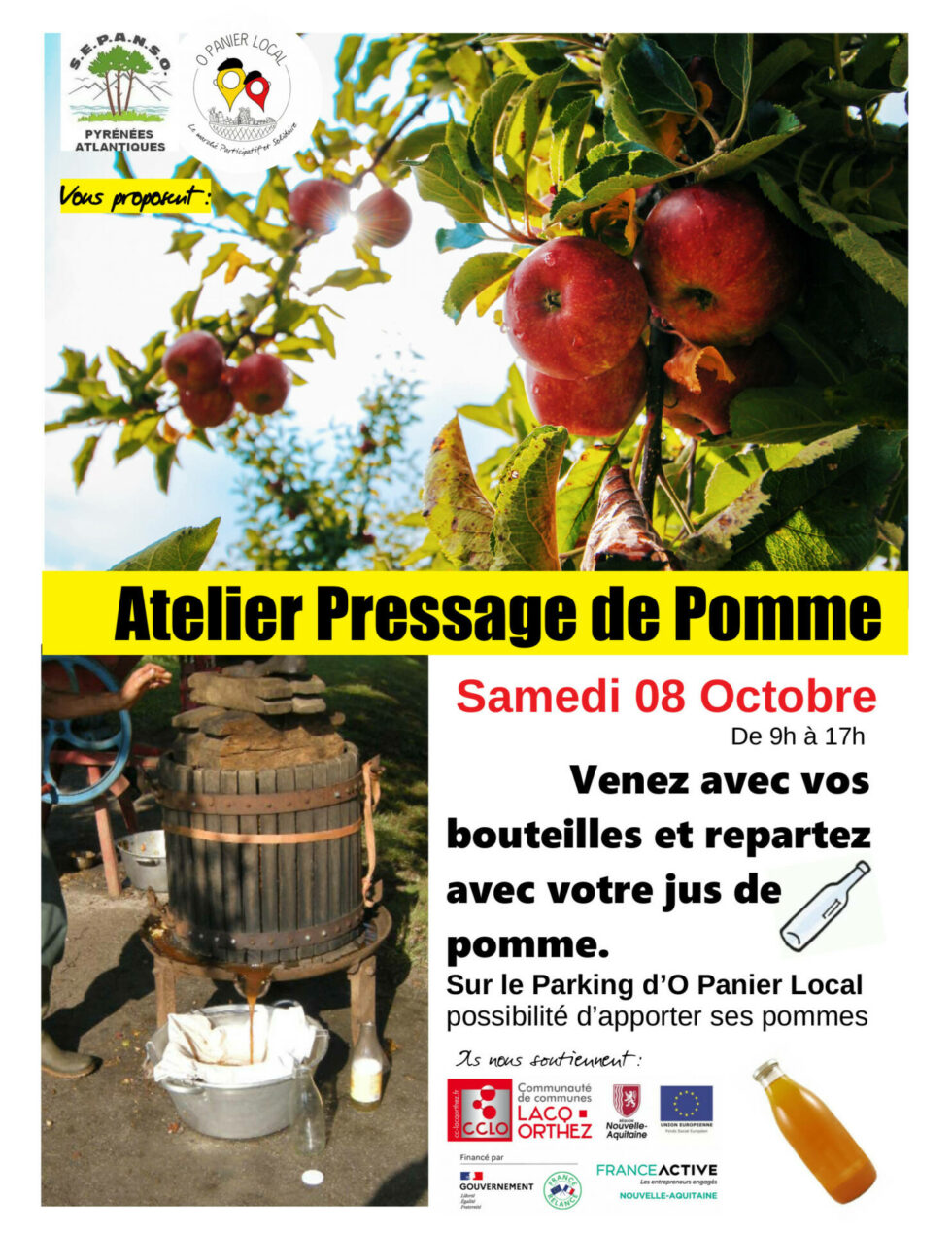 Atelier pressage de pommes | O Panier Local
